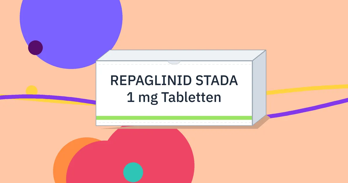Symbolbild: Packung mit der Aufschrift REPAGLINID STADA 1 mg Tabletten (PZN 05739974) – Verfügbarkeit und Bezug in Apotheken in Frankfurt am Main