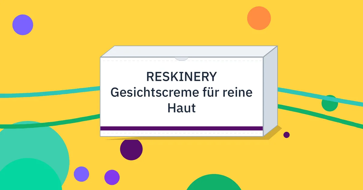 Symbolbild: Packung mit der Aufschrift RESKINERY Gesichtscreme für reine Haut (PZN 20099070) – Verfügbarkeit und Bezug in Apotheken in Frankfurt am Main
