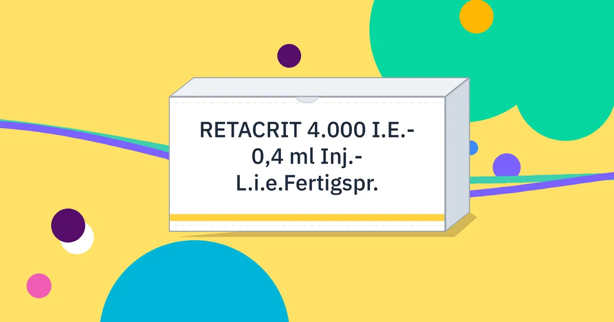 Symbolbild: Packung mit der Aufschrift RETACRIT 4.000 I.E.-0,4 ml Inj.-L.i.e.Fertigspr. (PZN 00832203) – Verfügbarkeit und Bezug in Apotheken in Frankfurt am Main