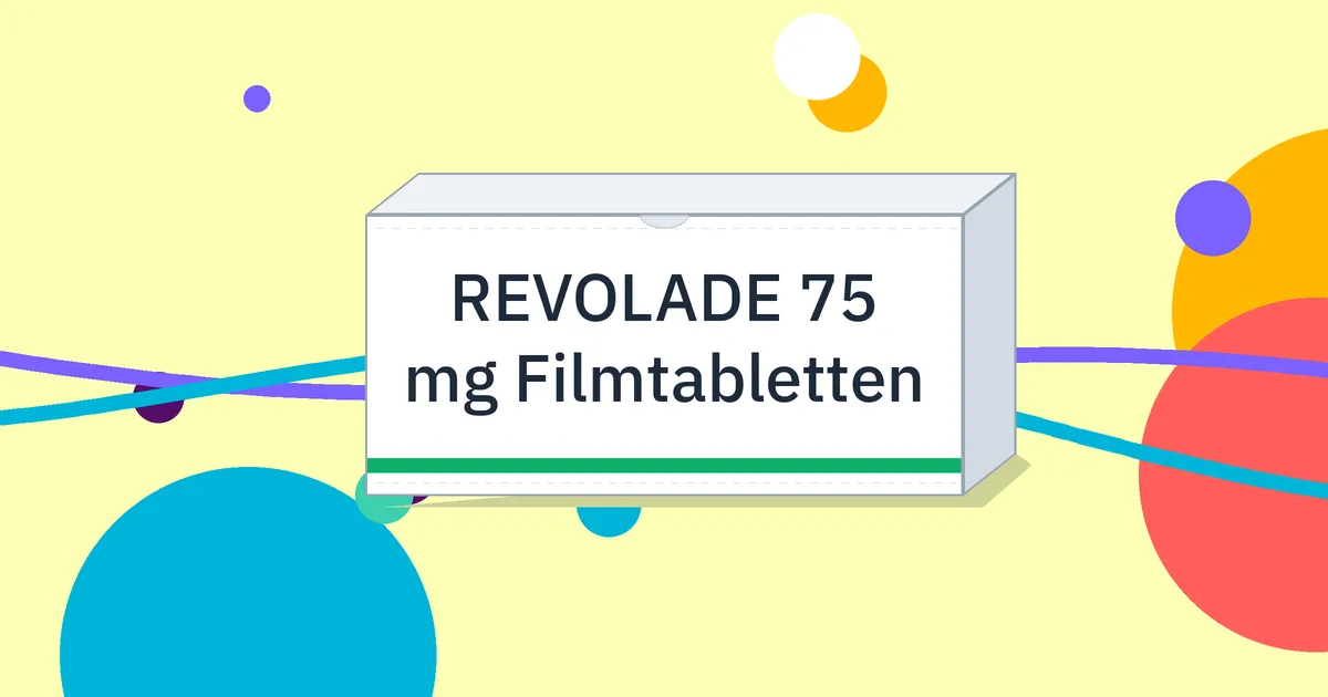 Symbolbild: Packung mit der Aufschrift REVOLADE 75 mg Filmtabletten (PZN 15270604) – Verfügbarkeit und Bezug in Apotheken in Frankfurt am Main