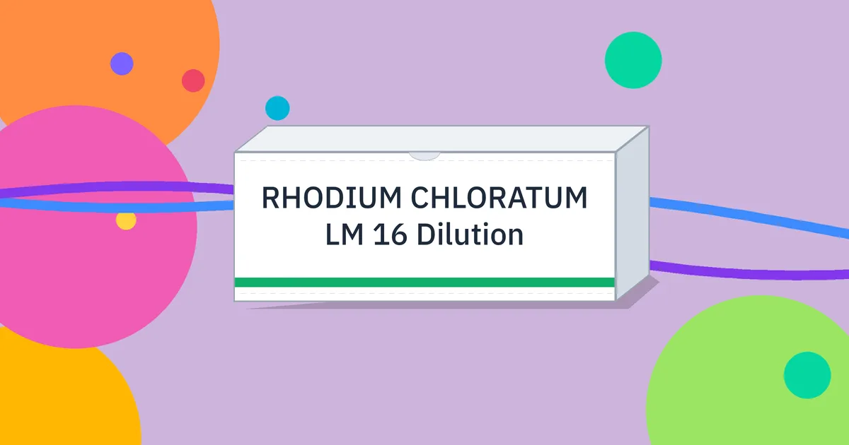 Symbolbild: Packung mit der Aufschrift RHODIUM CHLORATUM LM 16 Dilution (PZN 13049982) – Verfügbarkeit und Bezug in Apotheken in Frankfurt am Main