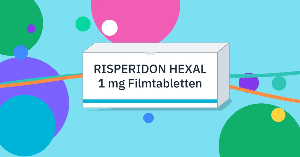 Symbolbild: Packung mit der Aufschrift RISPERIDON HEXAL 1 mg Filmtabletten (PZN 04156236) – Verfügbarkeit und Bezug in Apotheken in Frankfurt am Main