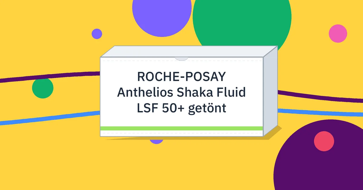 Symbolbild: Packung mit der Aufschrift ROCHE-POSAY Anthelios Shaka Fluid LSF 50+ getönt (PZN 14420823) – Verfügbarkeit und Bezug in Apotheken in Frankfurt am Main