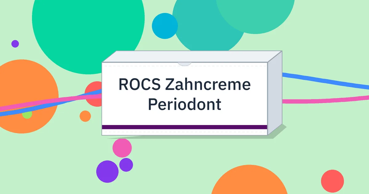 Symbolbild: Packung mit der Aufschrift ROCS Zahncreme Periodont (PZN 17822479) – Verfügbarkeit und Bezug in Apotheken in Frankfurt am Main
