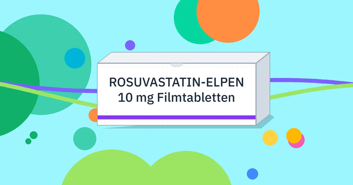 Symbolbild: Packung mit der Aufschrift ROSUVASTATIN-ELPEN 10 mg Filmtabletten (PZN 14166744) – Verfügbarkeit und Bezug in Apotheken in Frankfurt am Main