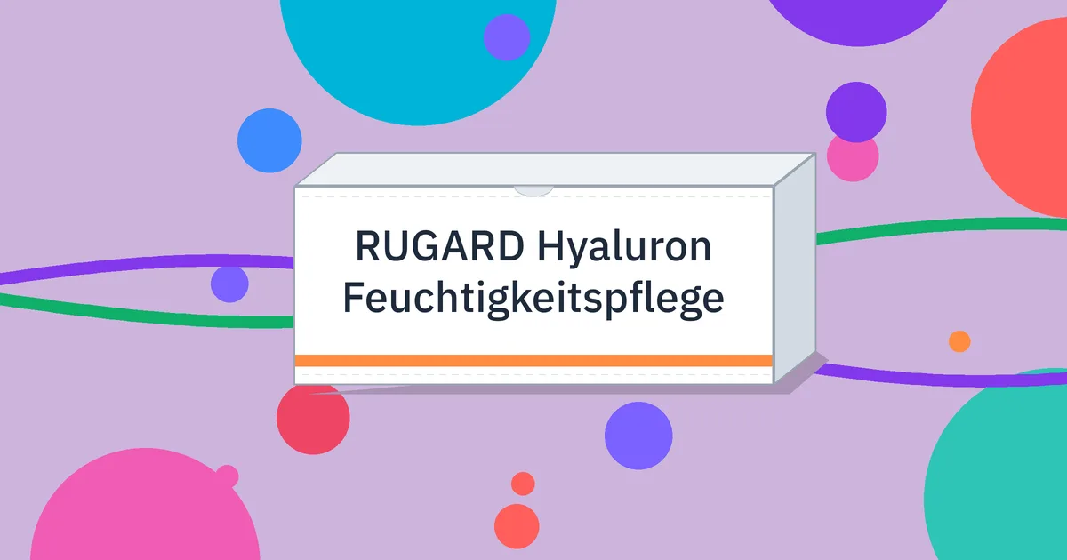 Symbolbild: Packung mit der Aufschrift RUGARD Hyaluron Feuchtigkeitspflege (PZN 10258981) – Verfügbarkeit und Bezug in Apotheken in Frankfurt am Main