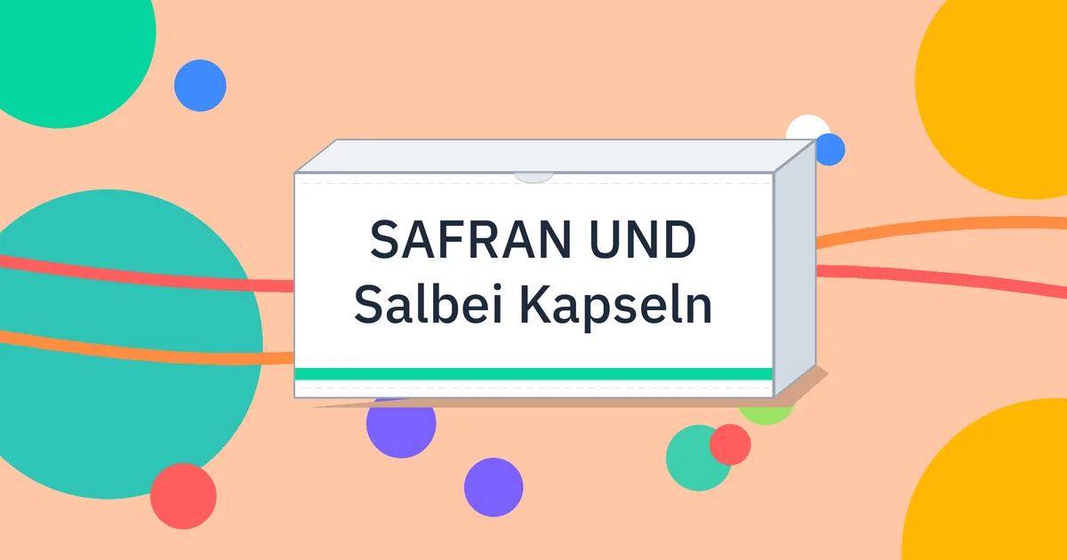 Symbolbild: Packung mit der Aufschrift SAFRAN UND Salbei Kapseln (PZN 05981600) – Verfügbarkeit und Bezug in Apotheken in Frankfurt am Main