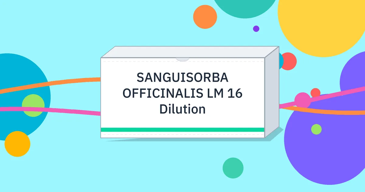 Symbolbild: Packung mit der Aufschrift SANGUISORBA OFFICINALIS LM 16 Dilution (PZN 13683555) – Verfügbarkeit und Bezug in Apotheken in Frankfurt am Main