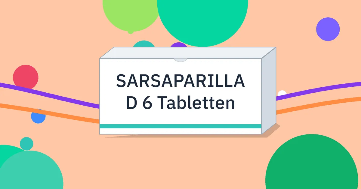 Symbolbild: Packung mit der Aufschrift SARSAPARILLA D 6 Tabletten (PZN 02105430) – Verfügbarkeit und Bezug in Apotheken in Frankfurt am Main