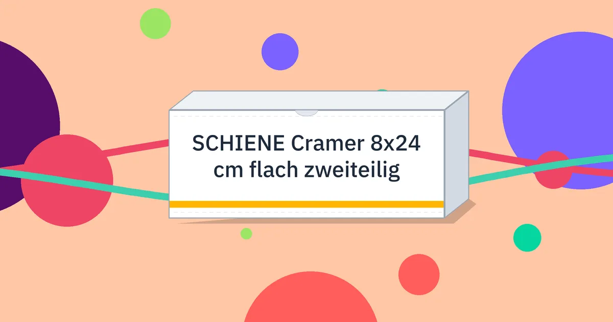 Symbolbild: Packung mit der Aufschrift SCHIENE Cramer 8x24 cm flach zweiteilig (PZN 01736140) – Verfügbarkeit und Bezug in Apotheken in Frankfurt am Main