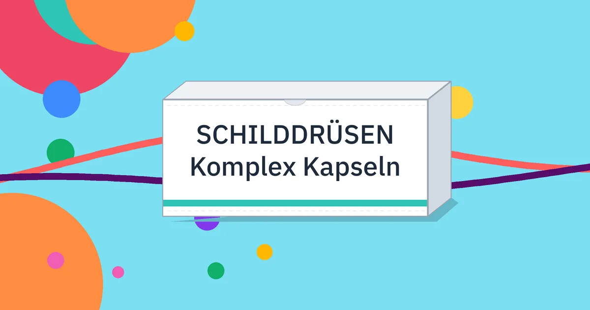 Symbolbild: Packung mit der Aufschrift SCHILDDRÜSEN Komplex Kapseln (PZN 20003325) – Verfügbarkeit und Bezug in Apotheken in Frankfurt am Main
