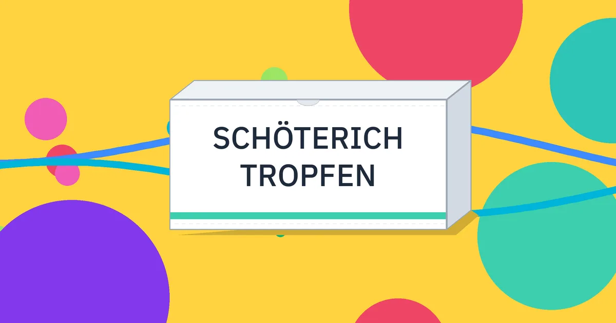 Symbolbild: Packung mit der Aufschrift SCHÖTERICH TROPFEN (PZN 15229889) – Verfügbarkeit und Bezug in Apotheken in Frankfurt am Main