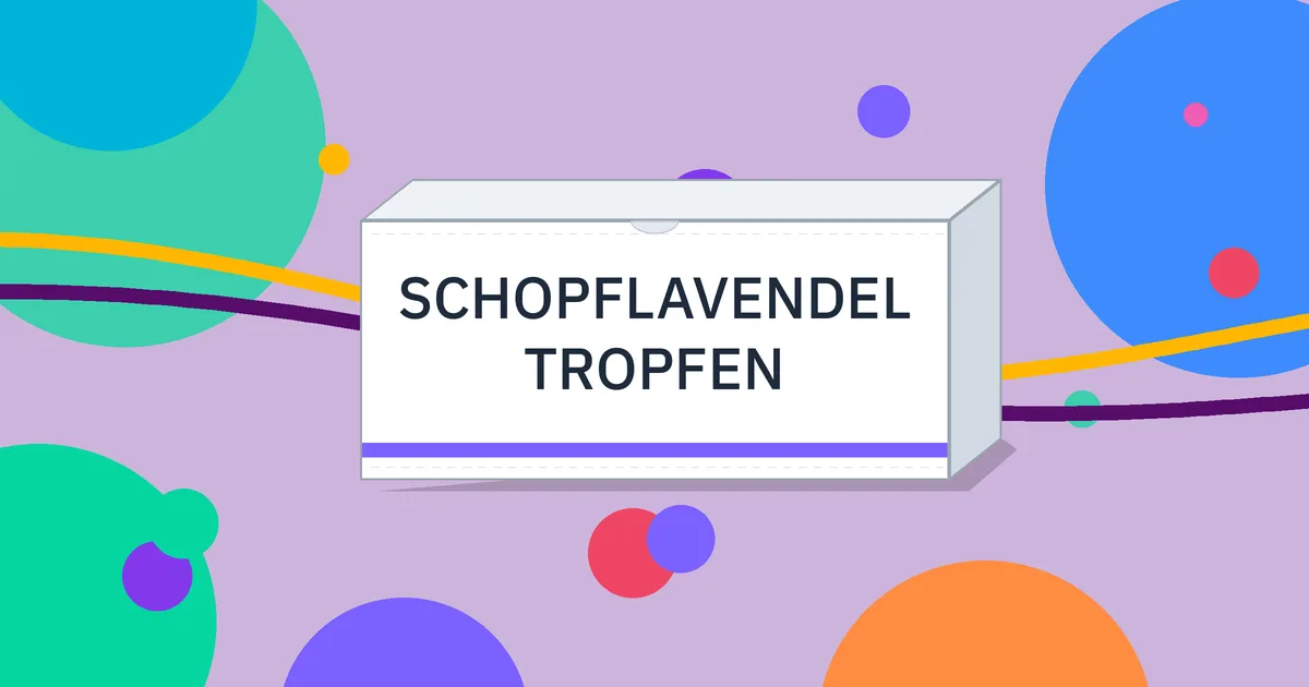 Symbolbild: Packung mit der Aufschrift SCHOPFLAVENDEL TROPFEN (PZN 15228453) – Verfügbarkeit und Bezug in Apotheken in Frankfurt am Main
