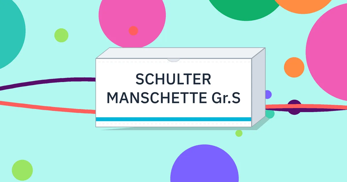 Symbolbild: Packung mit der Aufschrift SCHULTER MANSCHETTE Gr.S (PZN 05548441) – Verfügbarkeit und Bezug in Apotheken in Frankfurt am Main