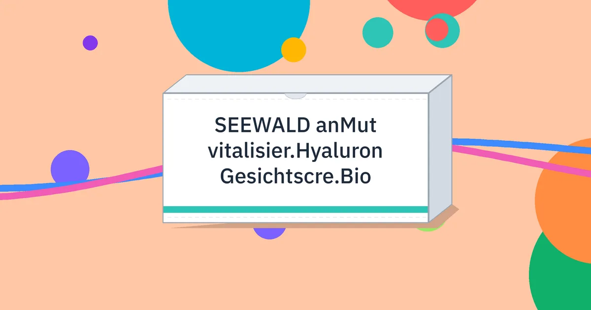 Symbolbild: Packung mit der Aufschrift SEEWALD anMut vitalisier.Hyaluron Gesichtscre.Bio (PZN 20686904) – Verfügbarkeit und Bezug in Apotheken in Frankfurt am Main