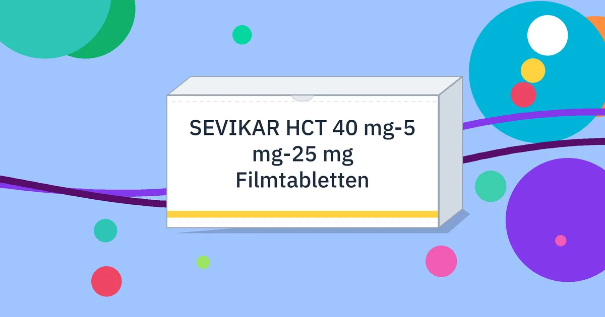 Symbolbild: Packung mit der Aufschrift SEVIKAR HCT 40 mg-5 mg-25 mg Filmtabletten (PZN 07379801) – Verfügbarkeit und Bezug in Apotheken in Frankfurt am Main