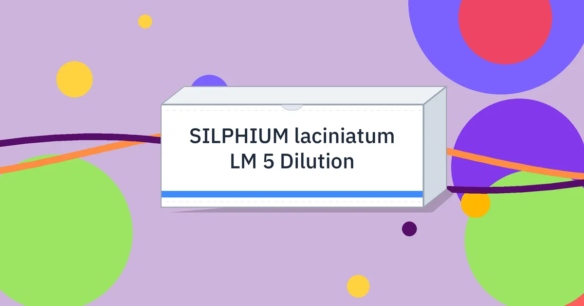 Symbolbild: Packung mit der Aufschrift SILPHIUM laciniatum LM 5 Dilution (PZN 13678896) – Verfügbarkeit und Bezug in Apotheken in Frankfurt am Main