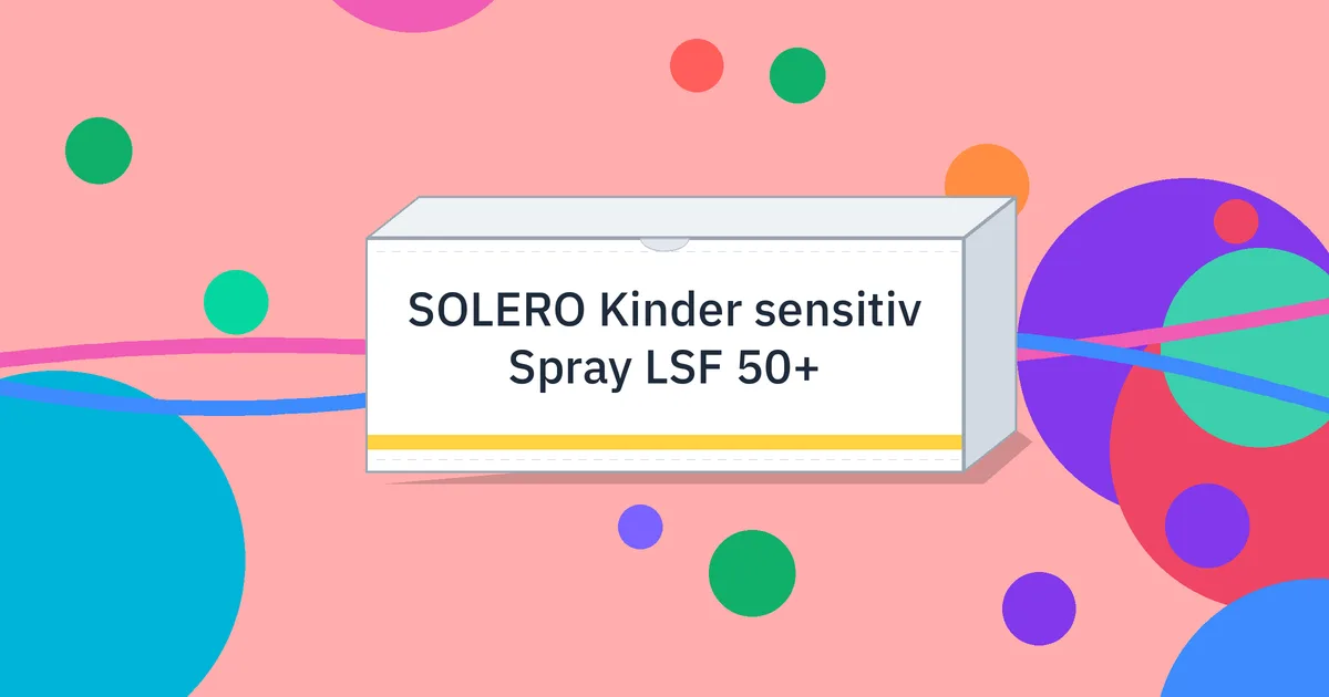 Symbolbild: Packung mit der Aufschrift SOLERO Kinder sensitiv Spray LSF 50+ (PZN 19454301) – Verfügbarkeit und Bezug in Apotheken in Frankfurt am Main