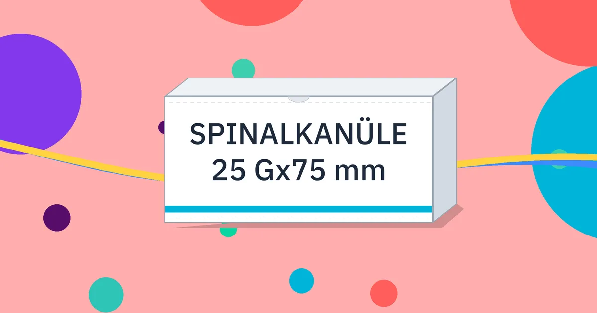 Symbolbild: Packung mit der Aufschrift SPINALKANÜLE 25 Gx75 mm (PZN 12339548) – Verfügbarkeit und Bezug in Apotheken in Frankfurt am Main