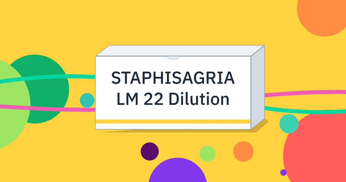 Symbolbild: Packung mit der Aufschrift STAPHISAGRIA LM 22 Dilution (PZN 13199693) – Verfügbarkeit und Bezug in Apotheken in Frankfurt am Main