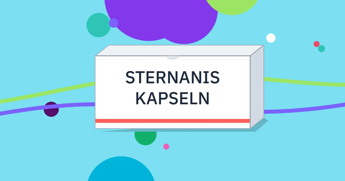 Symbolbild: Packung mit der Aufschrift STERNANIS KAPSELN (PZN 12363647) – Verfügbarkeit und Bezug in Apotheken in Frankfurt am Main