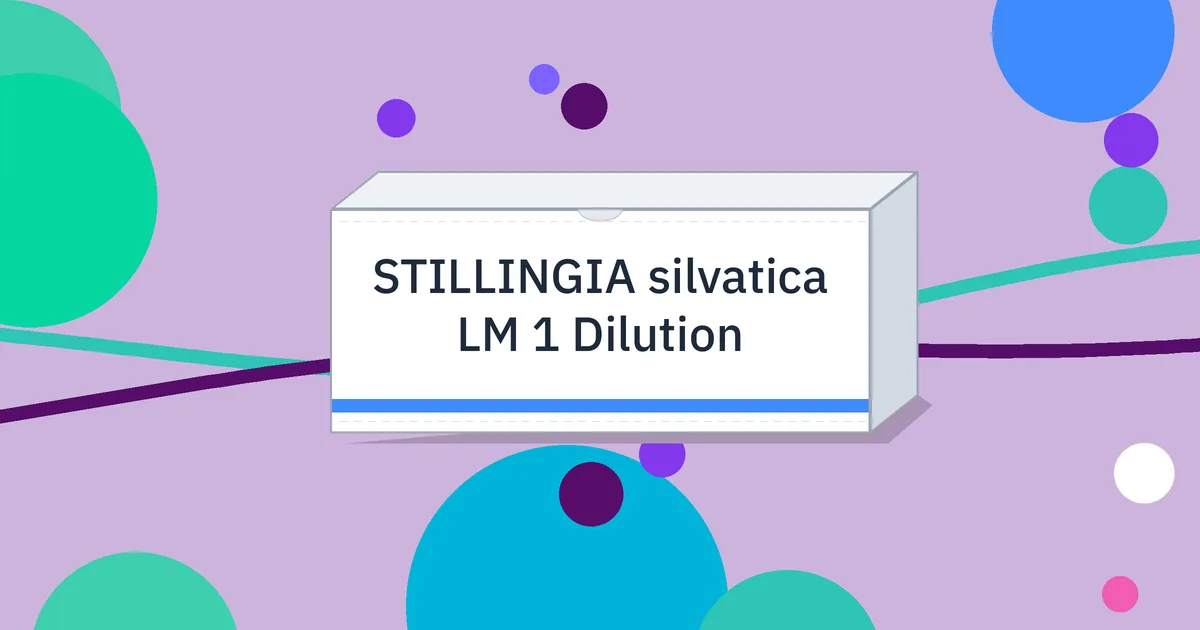 Symbolbild: Packung mit der Aufschrift STILLINGIA silvatica LM 1 Dilution (PZN 13201220) – Verfügbarkeit und Bezug in Apotheken in Frankfurt am Main