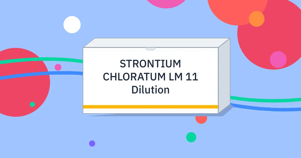 Symbolbild: Packung mit der Aufschrift STRONTIUM CHLORATUM LM 11 Dilution (PZN 13203532) – Verfügbarkeit und Bezug in Apotheken in Frankfurt am Main