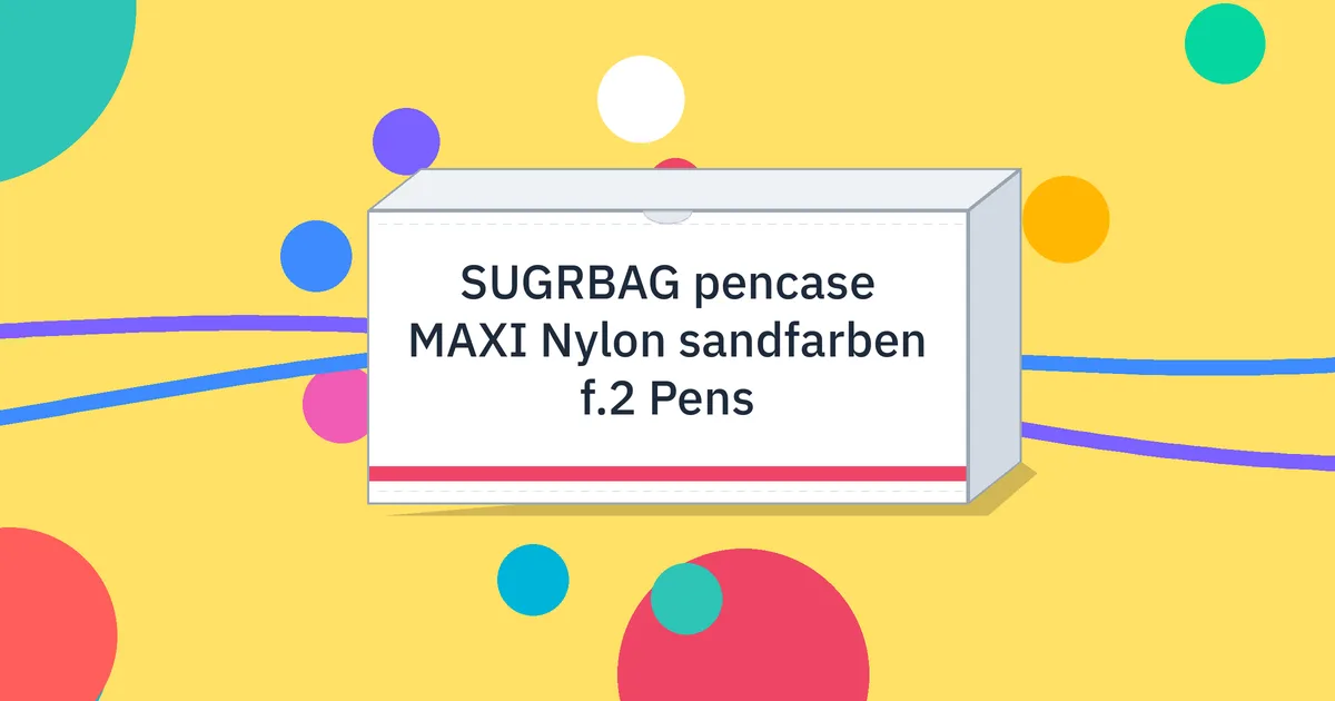 Symbolbild: Packung mit der Aufschrift SUGRBAG pencase MAXI Nylon sandfarben f.2 Pens (PZN 14202405) – Verfügbarkeit und Bezug in Apotheken in Frankfurt am Main