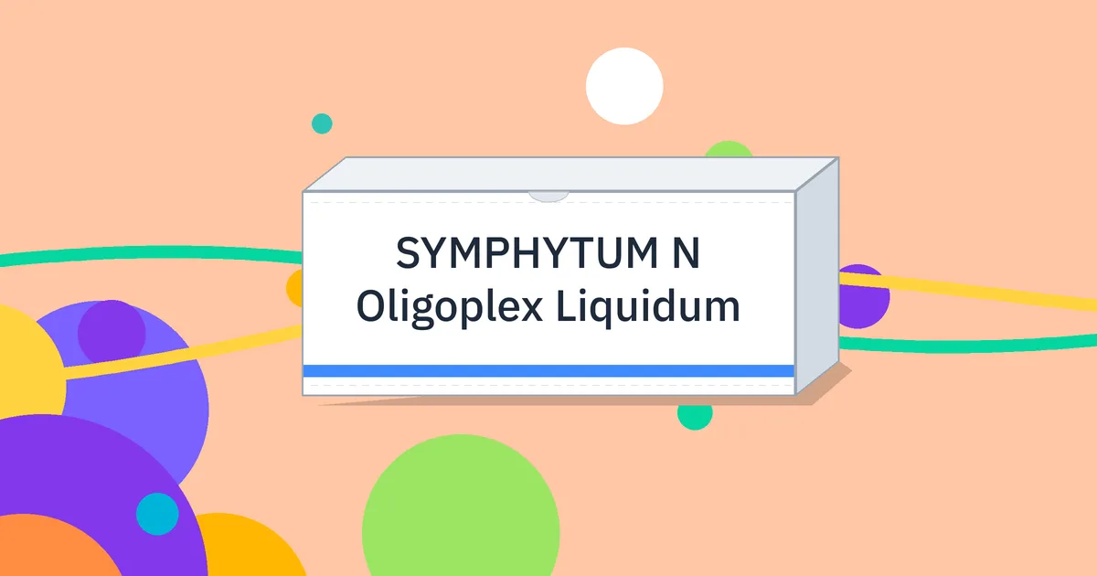 Symbolbild: Packung mit der Aufschrift SYMPHYTUM N Oligoplex Liquidum (PZN 03670445) – Verfügbarkeit und Bezug in Apotheken in Frankfurt am Main