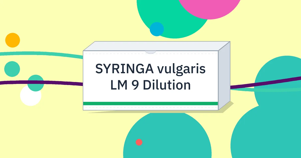 Symbolbild: Packung mit der Aufschrift SYRINGA vulgaris LM 9 Dilution (PZN 13685399) – Verfügbarkeit und Bezug in Apotheken in Frankfurt am Main