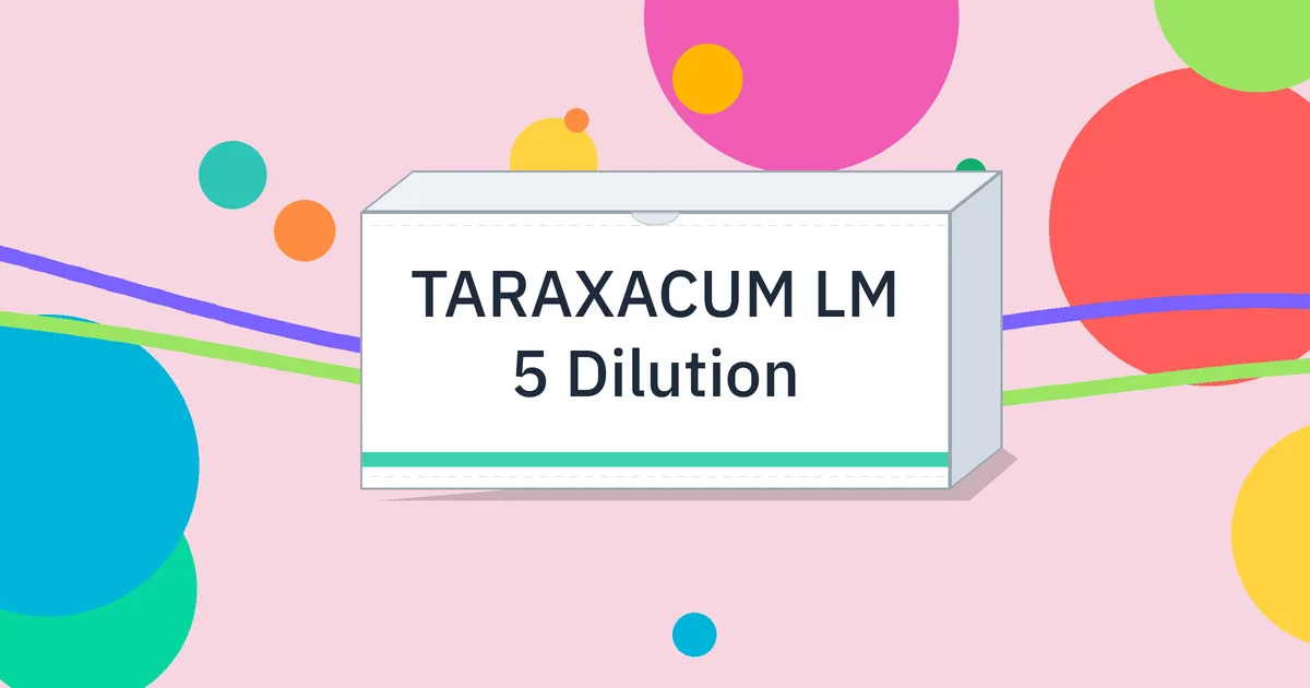 Symbolbild: Packung mit der Aufschrift TARAXACUM LM 5 Dilution (PZN 13214257) – Verfügbarkeit und Bezug in Apotheken in Frankfurt am Main
