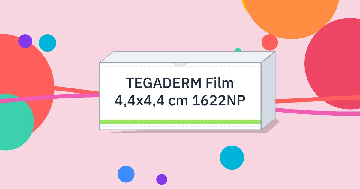 Symbolbild: Packung mit der Aufschrift TEGADERM Film 4,4x4,4 cm 1622NP (PZN 06916993) – Verfügbarkeit und Bezug in Apotheken in Frankfurt am Main