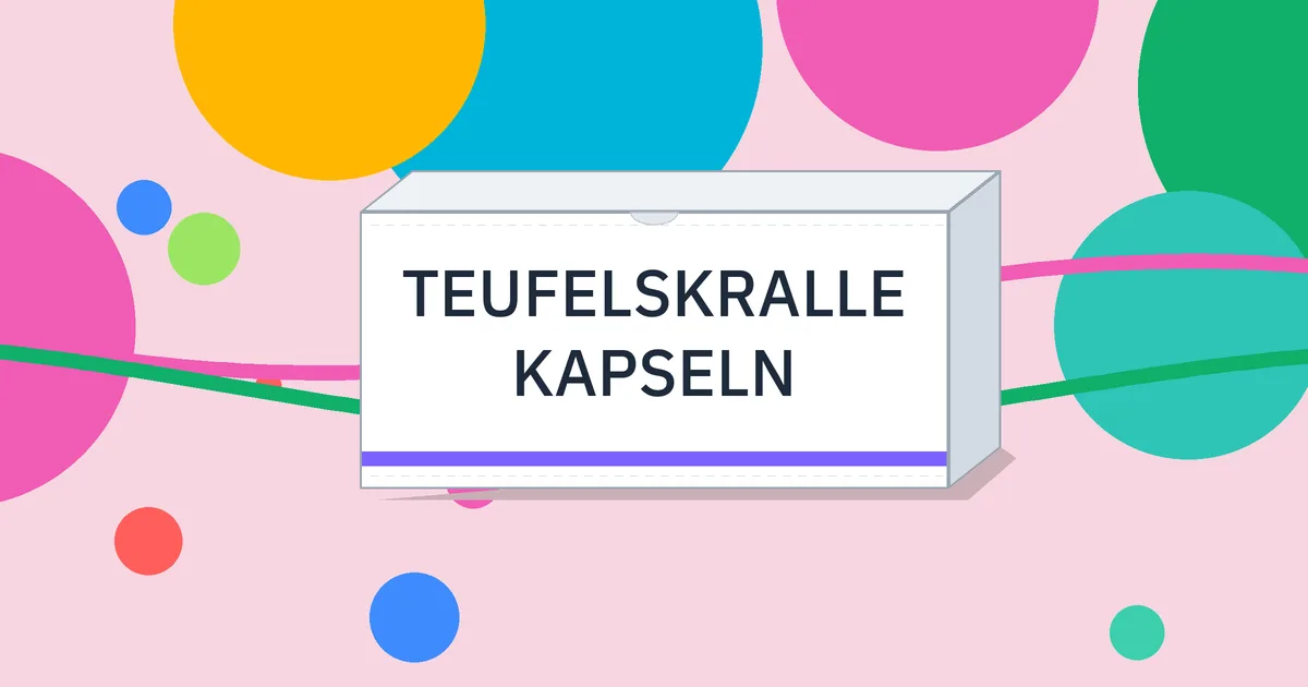 Symbolbild: Packung mit der Aufschrift TEUFELSKRALLE KAPSELN (PZN 00458101) – Verfügbarkeit und Bezug in Apotheken in Frankfurt am Main