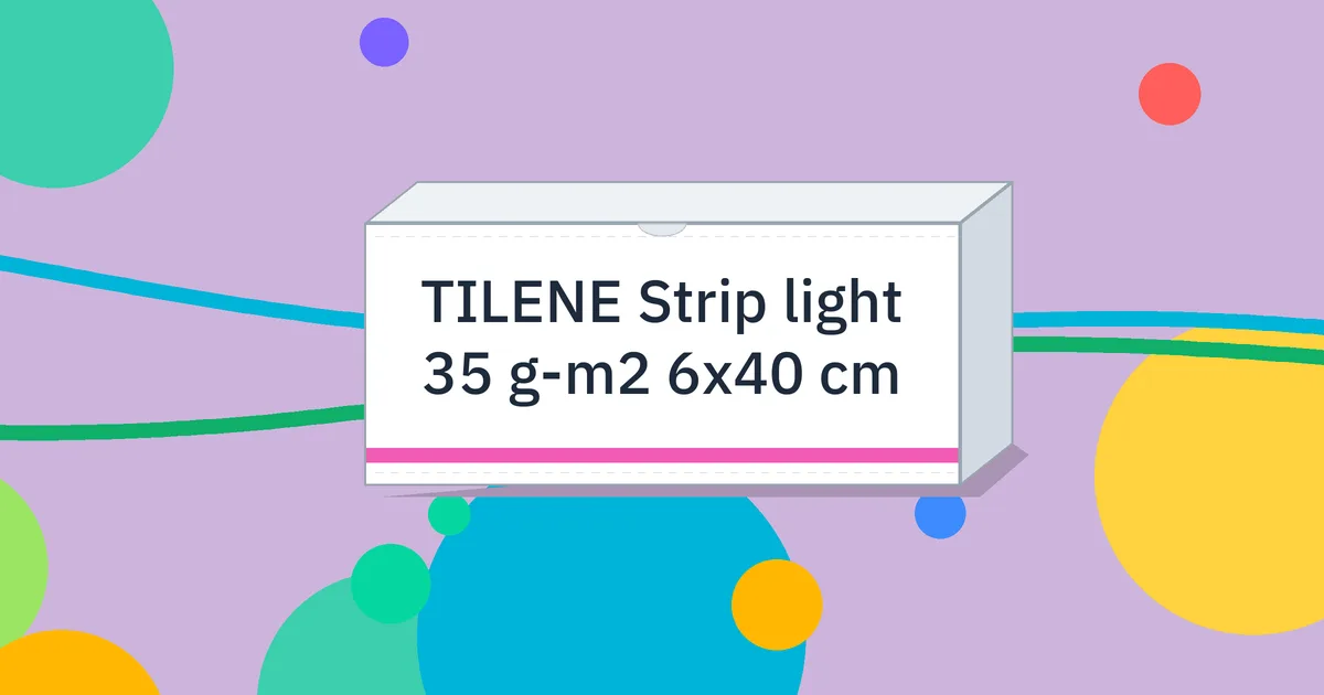 Symbolbild: Packung mit der Aufschrift TILENE Strip light 35 g-m2 6x40 cm (PZN 18158032) – Verfügbarkeit und Bezug in Apotheken in Frankfurt am Main