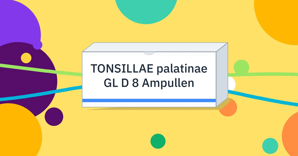 Symbolbild: Packung mit der Aufschrift TONSILLAE palatinae GL D 8 Ampullen (PZN 03354069) – Verfügbarkeit und Bezug in Apotheken in Frankfurt am Main