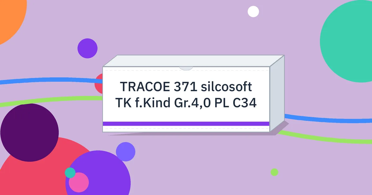 Symbolbild: Packung mit der Aufschrift TRACOE 371 silcosoft TK f.Kind Gr.4,0 PL C34 (PZN 14315339) – Verfügbarkeit und Bezug in Apotheken in Frankfurt am Main