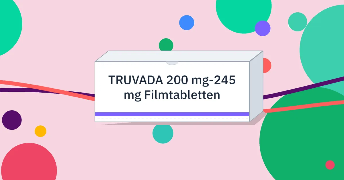 Symbolbild: Packung mit der Aufschrift TRUVADA 200 mg-245 mg Filmtabletten (PZN 10709343) – Verfügbarkeit und Bezug in Apotheken in Frankfurt am Main