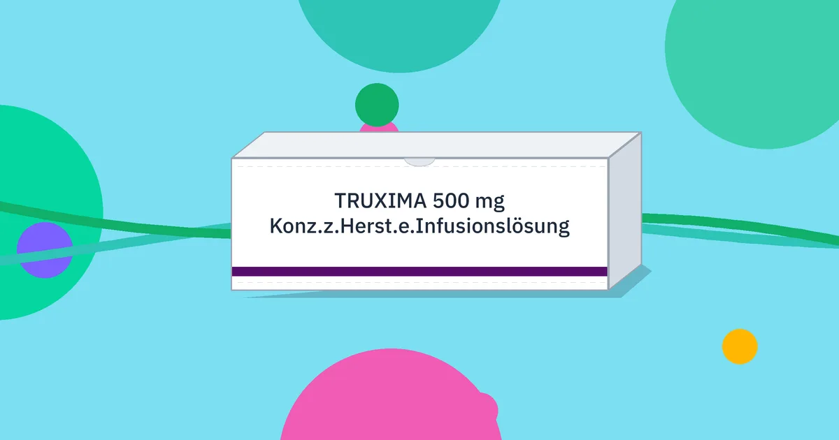 Symbolbild: Packung mit der Aufschrift TRUXIMA 500 mg Konz.z.Herst.e.Infusionslösung (PZN 16008943) – Verfügbarkeit und Bezug in Apotheken in Frankfurt am Main
