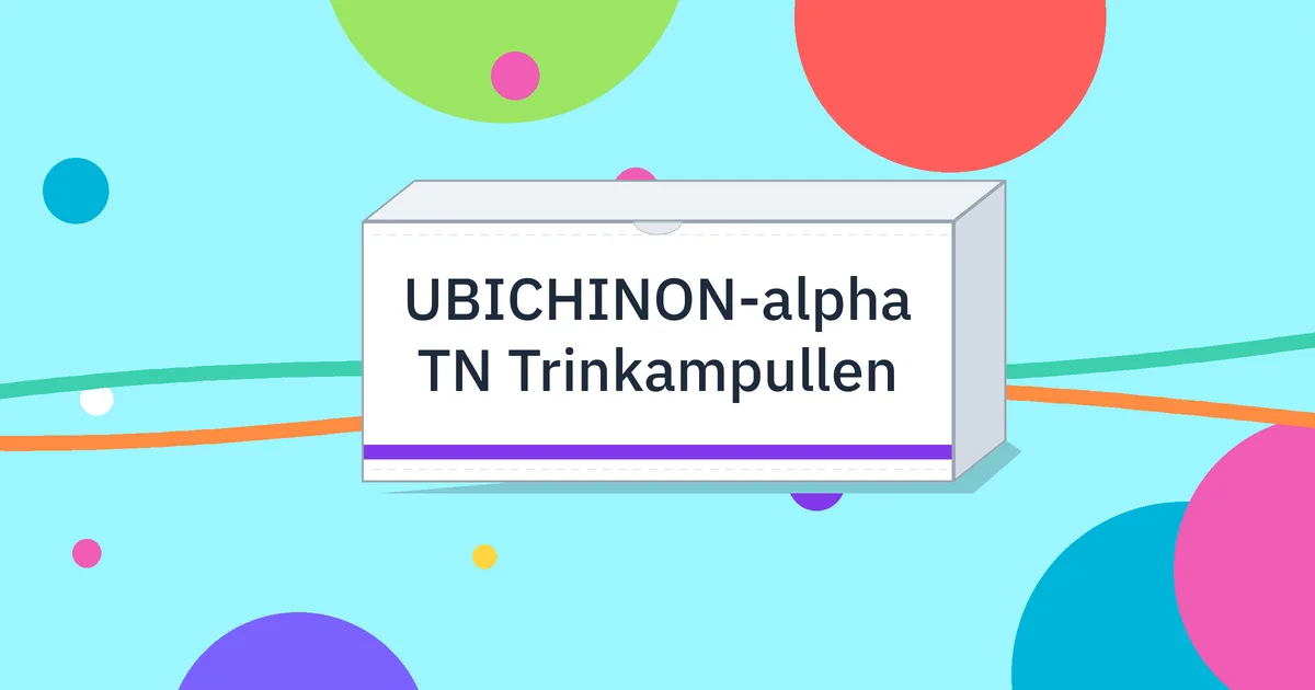 Symbolbild: Packung mit der Aufschrift UBICHINON-alpha TN Trinkampullen (PZN 17541875) – Verfügbarkeit und Bezug in Apotheken in Frankfurt am Main