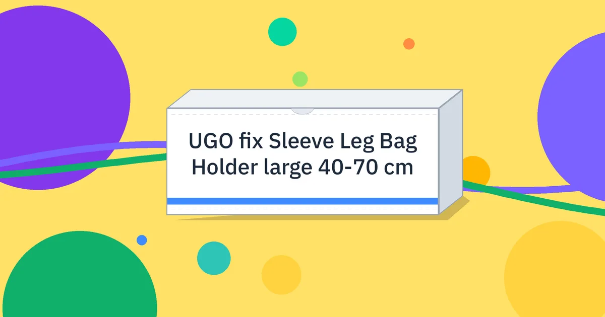 Symbolbild: Packung mit der Aufschrift UGO fix Sleeve Leg Bag Holder large 40-70 cm (PZN 12558635) – Verfügbarkeit und Bezug in Apotheken in Frankfurt am Main