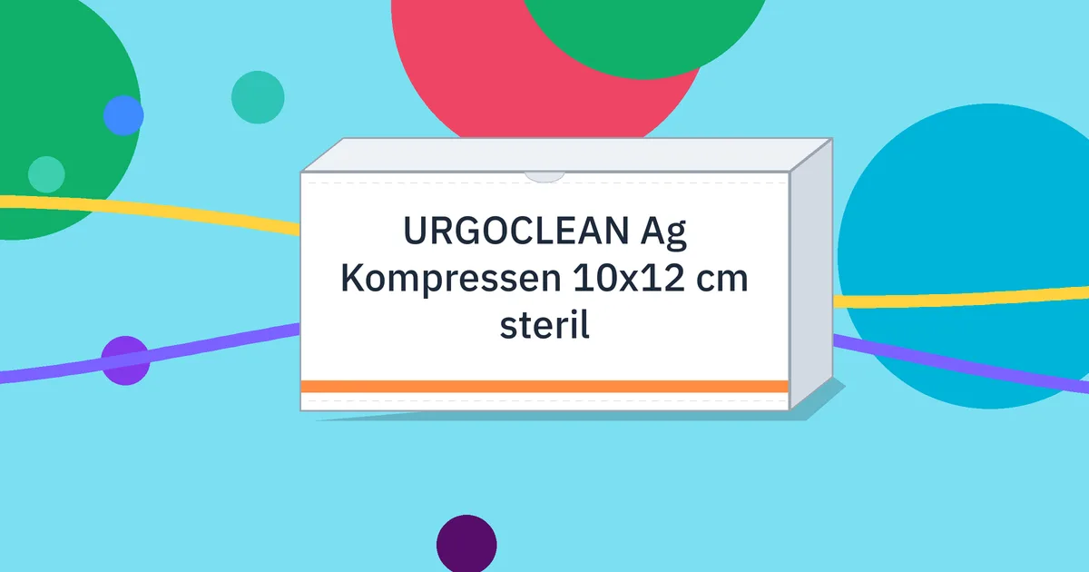 Symbolbild: Packung mit der Aufschrift URGOCLEAN Ag Kompressen 10x12 cm steril (PZN 20420069) – Verfügbarkeit und Bezug in Apotheken in Frankfurt am Main