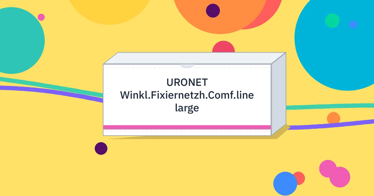 Symbolbild: Packung mit der Aufschrift URONET Winkl.Fixiernetzh.Comf.line large (PZN 08587950) – Verfügbarkeit und Bezug in Apotheken in Frankfurt am Main