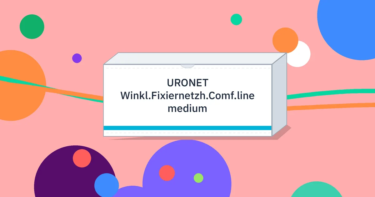 Symbolbild: Packung mit der Aufschrift URONET Winkl.Fixiernetzh.Comf.line medium (PZN 08587944) – Verfügbarkeit und Bezug in Apotheken in Frankfurt am Main