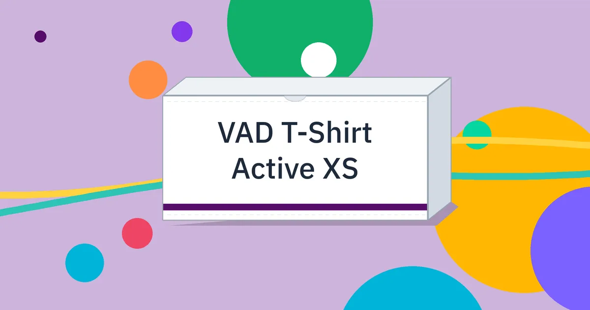 Symbolbild: Packung mit der Aufschrift VAD T-Shirt Active XS (PZN 18500281) – Verfügbarkeit und Bezug in Apotheken in Frankfurt am Main