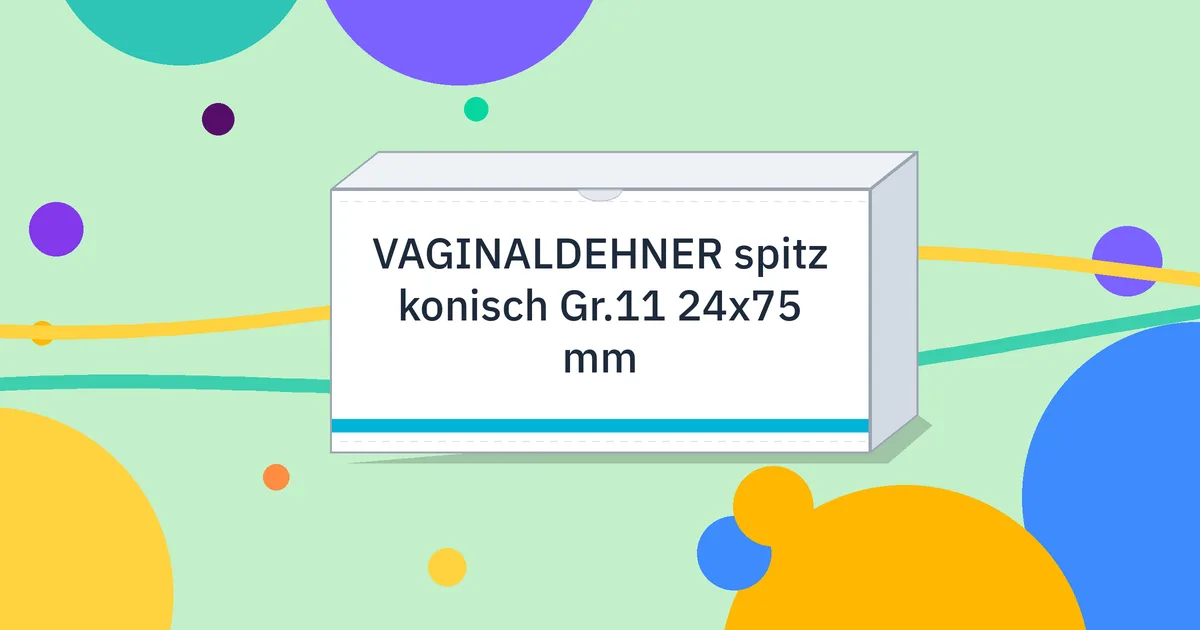 Symbolbild: Packung mit der Aufschrift VAGINALDEHNER spitz konisch Gr.11 24x75 mm (PZN 07322758) – Verfügbarkeit und Bezug in Apotheken in Frankfurt am Main