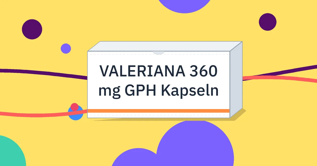 Symbolbild: Packung mit der Aufschrift VALERIANA 360 mg GPH Kapseln (PZN 09749403) – Verfügbarkeit und Bezug in Apotheken in Frankfurt am Main