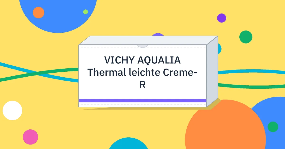 Symbolbild: Packung mit der Aufschrift VICHY AQUALIA Thermal leichte Creme-R (PZN 13910005) – Verfügbarkeit und Bezug in Apotheken in Frankfurt am Main