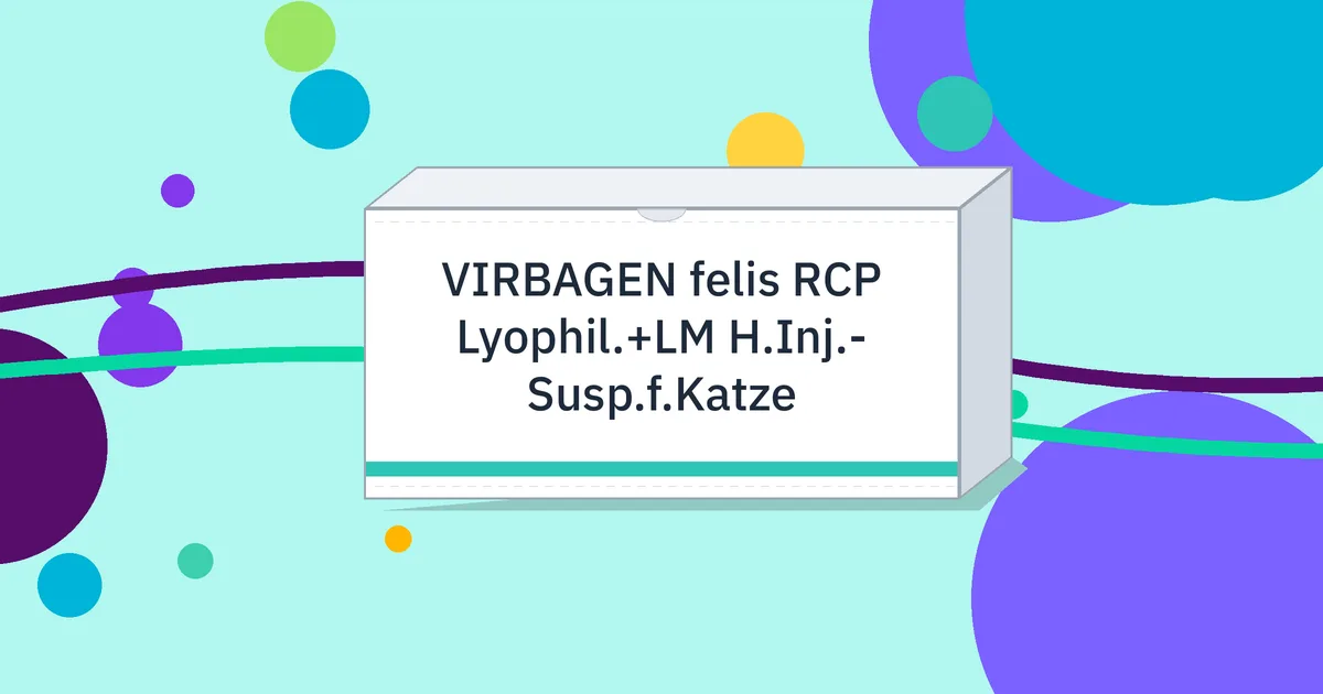 Symbolbild: Packung mit der Aufschrift VIRBAGEN felis RCP Lyophil.+LM H.Inj.-Susp.f.Katze (PZN 01656820) – Verfügbarkeit und Bezug in Apotheken in Frankfurt am Main