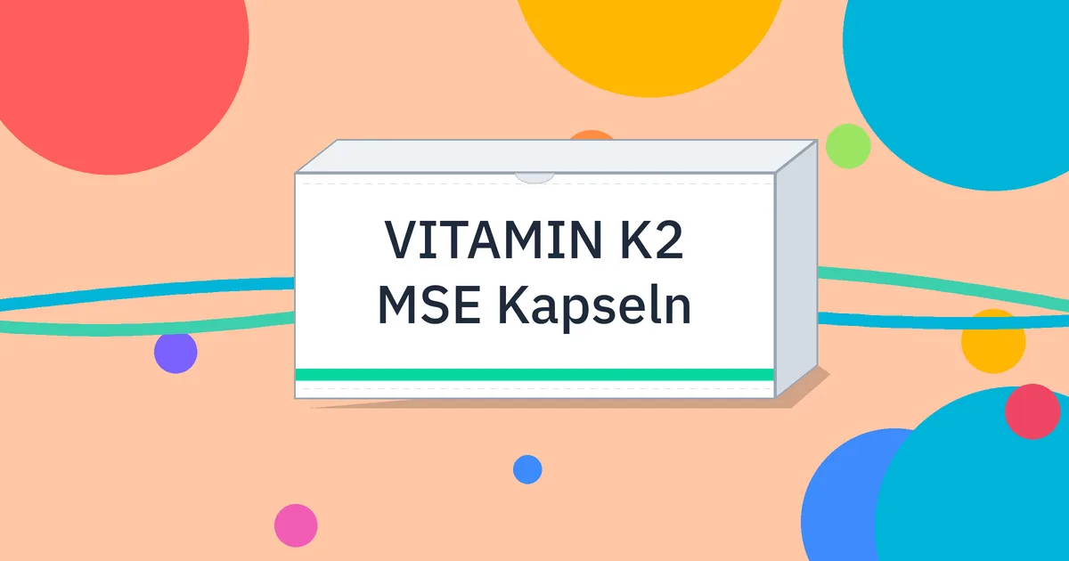 Symbolbild: Packung mit der Aufschrift VITAMIN K2 MSE Kapseln (PZN 11025003) – Verfügbarkeit und Bezug in Apotheken in Frankfurt am Main