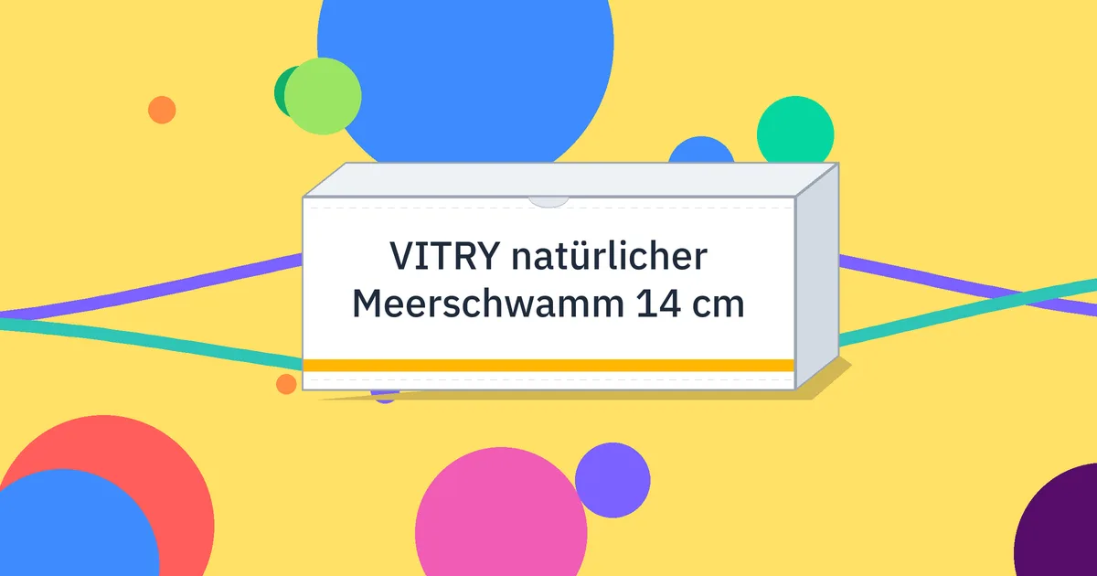 Symbolbild: Packung mit der Aufschrift VITRY natürlicher Meerschwamm 14 cm (PZN 10820796) – Verfügbarkeit und Bezug in Apotheken in Frankfurt am Main